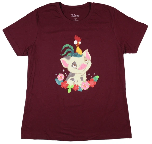 DISNEY MOANA JUNIOR'S Hei Hei on Pua Girls' T-Shirt $12.95 - PicClick