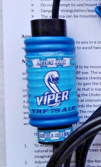 VIPER VHF78 Air Airband Portable Antenna. Hang gliding, Paragliding ...