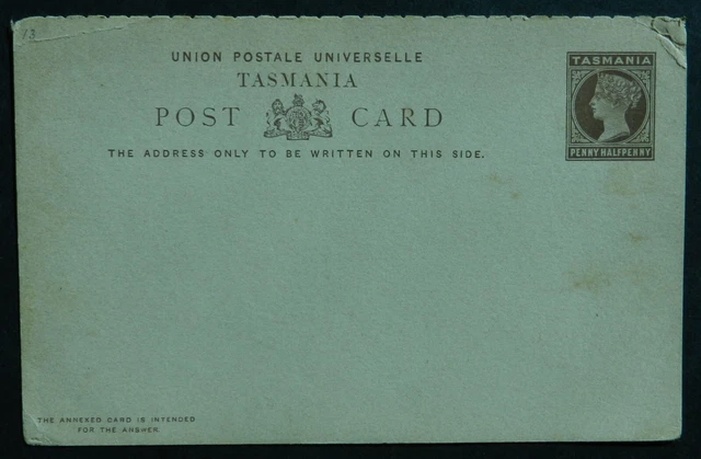 TASMANIA, AUSTRALIA 1892 1½d Unused Post Card H&G4 $10.35 - PicClick AU