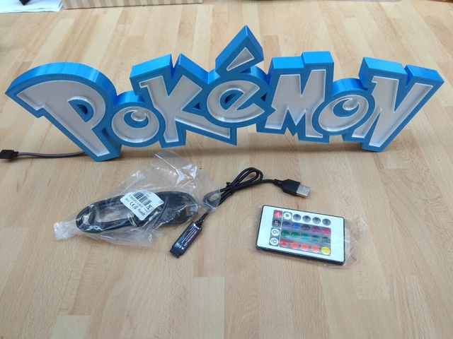 3D ILLUMINATED LED Pokemon inspired sign logo display light Large £34. ...