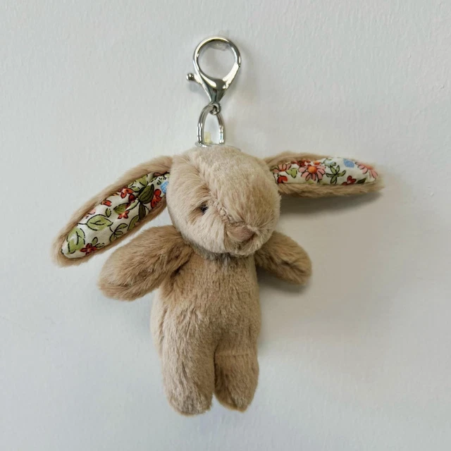 JELLYCAT KHAKI RABBIT Plush Keychain 10CM soft toy with dust bag £20.21 ...