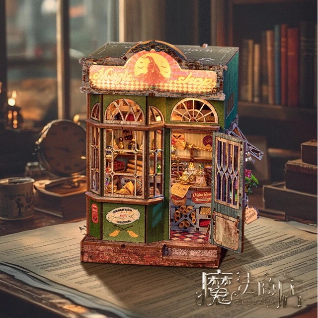 DOLLHOUSE BOOKEND THEATRE - DIY Magic Shop LED Gifts Decor Mini ...
