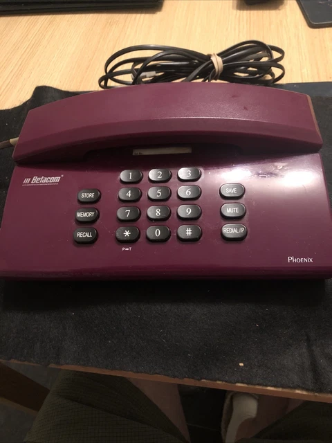VINTAGE PUSH BUTTON Designer Telephone/ Maroon/ Betacom Phoenix ...