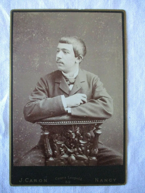 ANCIENNE CDV GRAND Format J Caron Nancy Portrait D'un Jeune Homme EUR ...