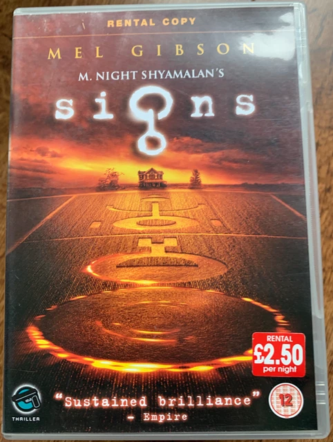 SIGNS DVD 2002 Mel Gibson Crop Circle Alien Invasion Sci-Fi Movie ...