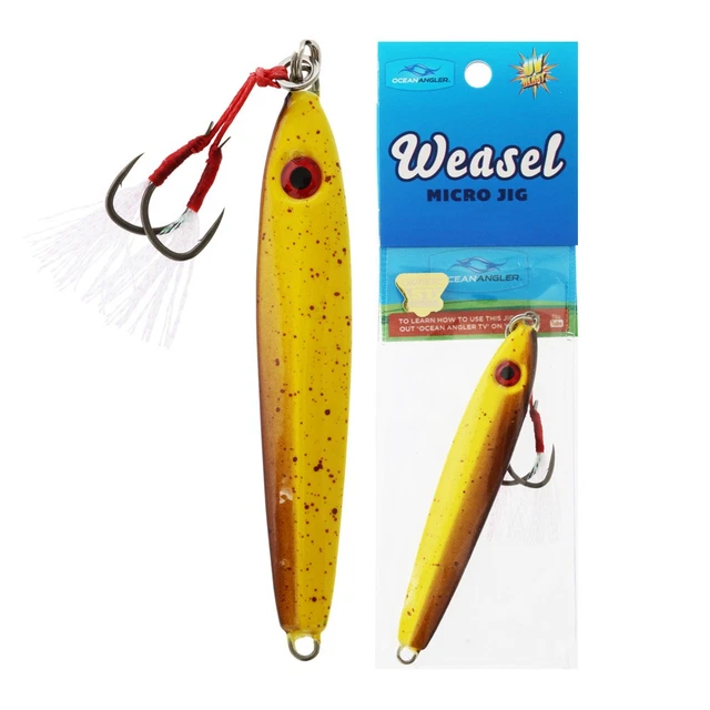 OCEAN ANGLER WEASEL UV Micro Jig Bruised Banana 40g $13.64 - PicClick AU