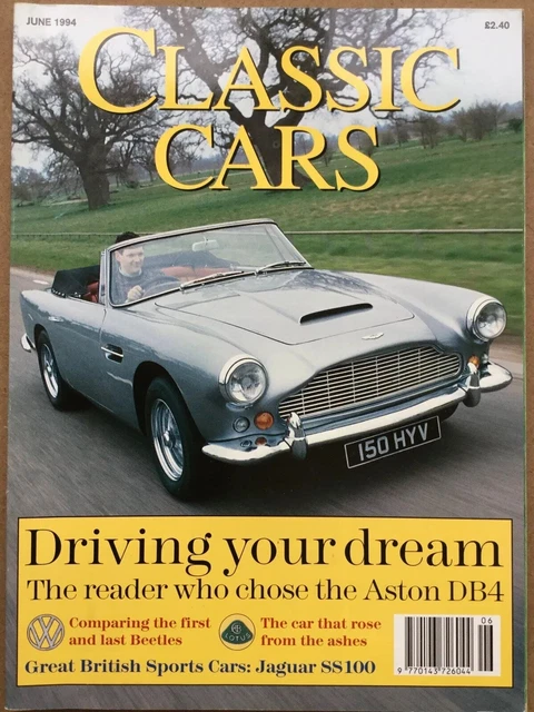CLASSIC CARS MAGAZINE - June 1994 - DB4, SS100, Beetle, Porsche 935 ...