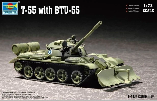 TRUMPETER 1:72 7284 T-55 with BTU-55 - NEU EUR 12,68 - PicClick DE