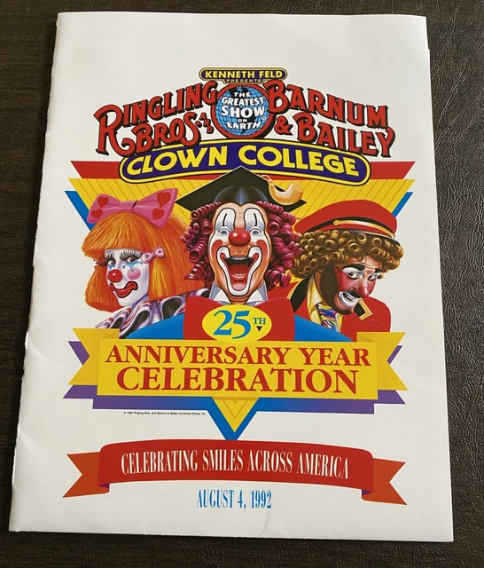 1992 RINGLING BROTHERS Barnum & Bailey Circus Clown College pacchetto ...