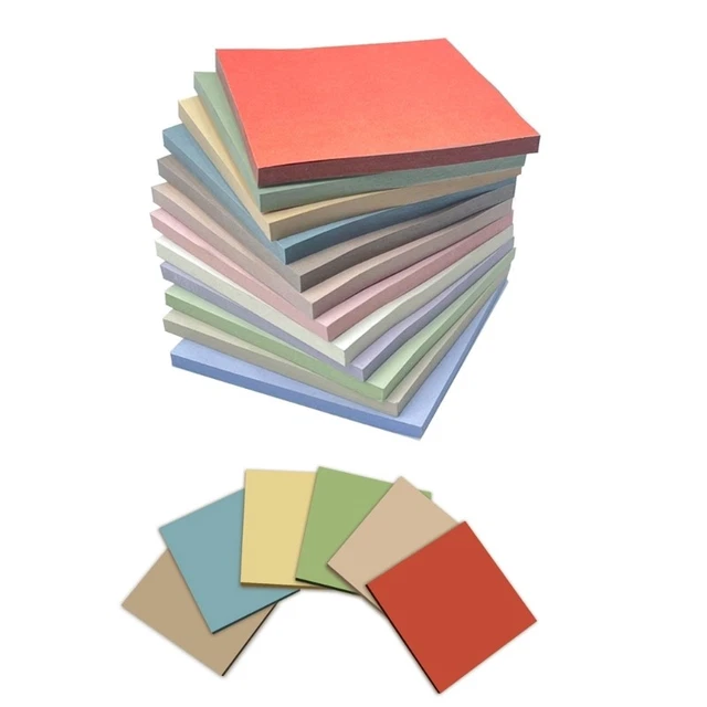 COLORED NOTE PAPER 3x3In Pocket Writing Pad Self-ashesive Note Paper ...