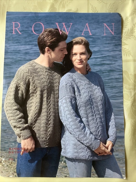 ROWAN KNITTING PATTERN 578. His & hers arrow and cable sweaters. £4.40 ...