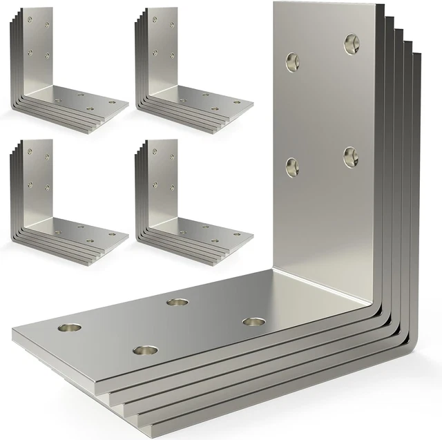 (25 PCS) L Brackets Heavy Duty 12-Ga Angle Bracket 3"X3" Angle Iron ...
