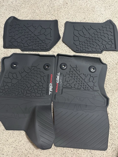 2025-2026 4RUNNER ALL Weather Rubber Floor Mats Trd Pro Genuine Toyota ...
