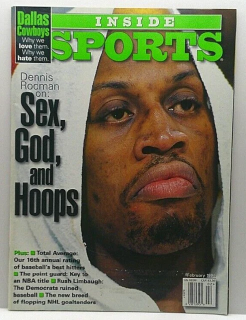 INSIDE SPORTS VOL 18 #2 Feb 1996 Dennis Rodman Rush Limbaugh Dallas ...