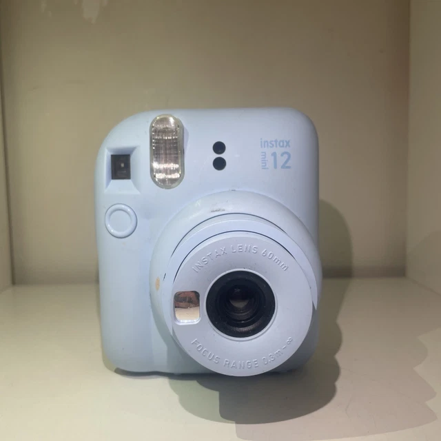 FAULTY FUJIFILM INSTAX Mini 12 instant film camera pastel blue UNTESTED ...