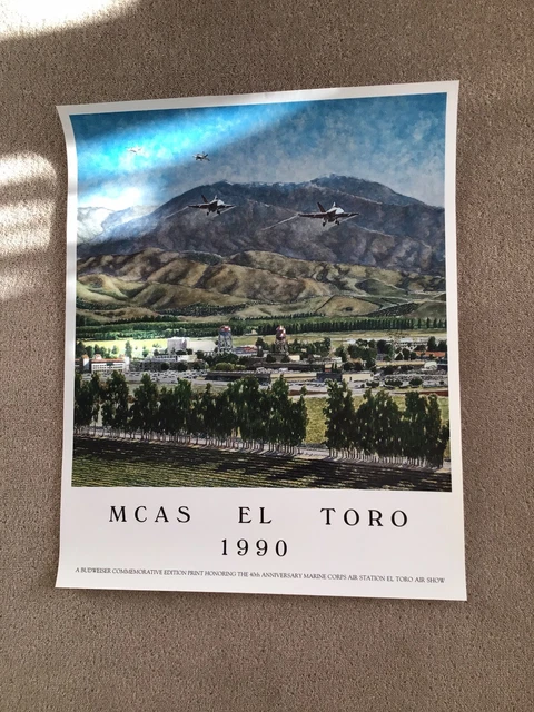A COMPLETE SET of MCAS El Toro ( 9 ) Airshow Prints 24” X 18”. / 30” X ...