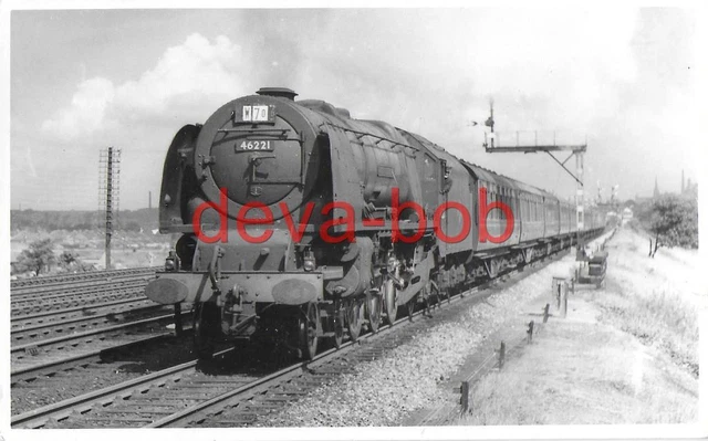 RAILWAY PHOTO LMS Duchess 46221 Queen Elizabeth Factory Lane 1959 ...