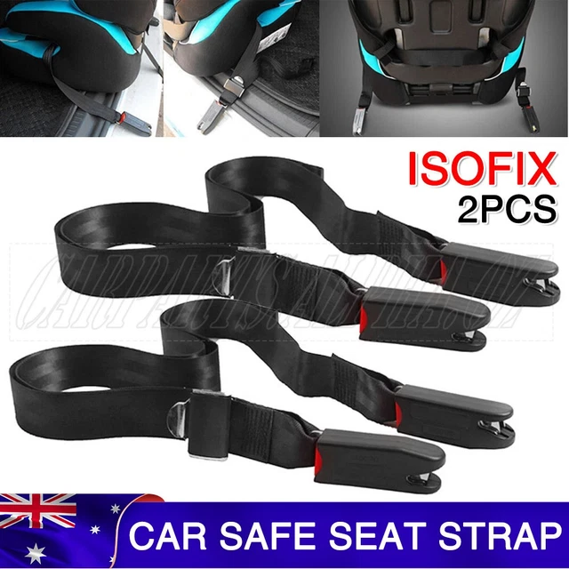 2X ISOFIX STRAP Latch Link Belt Anchor Holder Car Safe Seat Band Kids ...