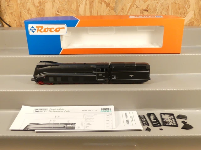 ROCO 63205 BR 01 1001 Stromlinienlok DC H0 Gleichstrom Lok Dampflok Ovp ...