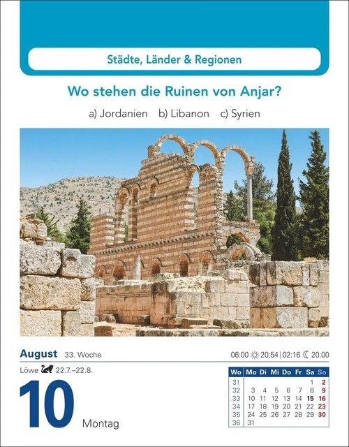 ALLGEMEINBILDUNG TAGESABREISSKALENDER 2026 - Das tägliche Wissens-Quiz ...