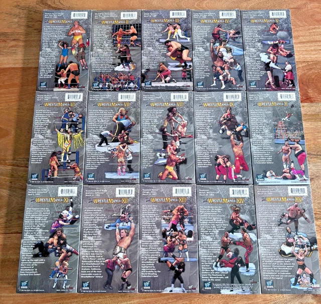 WWF WWE WRESTLEMANIA: The Legacy, Complete 15 VHS Video Box Set £42.29 ...