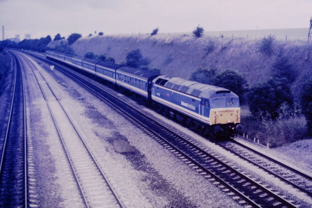 1990 NETWORK SOUTHEAST Diesel Loco 47715 S Moreton Didcot Railway Slide ...