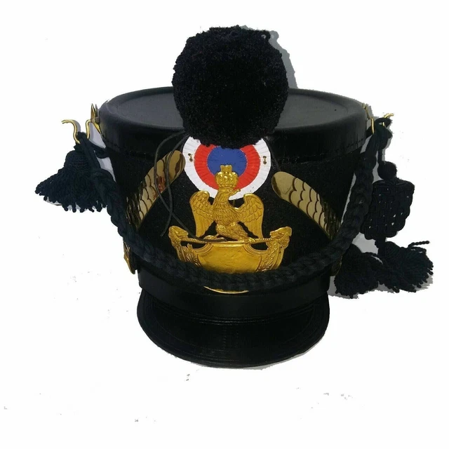 FRENCH NAPOLEONIC SHAKO HELMET, SHAKO HELMET Black £142.77 - PicClick UK