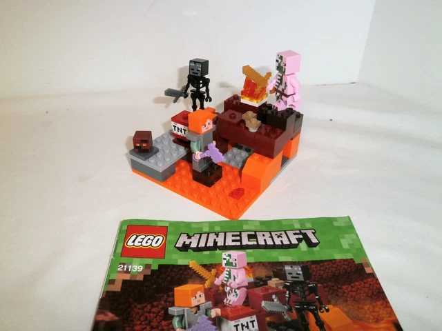 LEGO MINECRAFT #21139 The Nether Fight 100% Complete w/Instructions ...