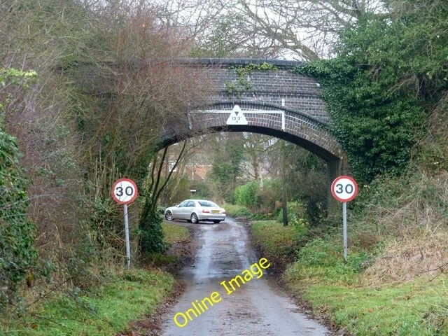 PHOTO 6X4 OLD railway bridge, Knapton Paston Green This was on the line ...