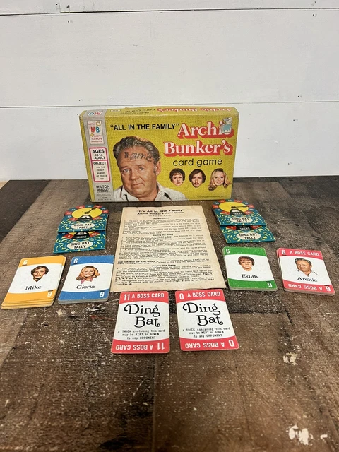 ALL IN THE Family Archie Bunkers Card Game 1972 Tandem Productions ...