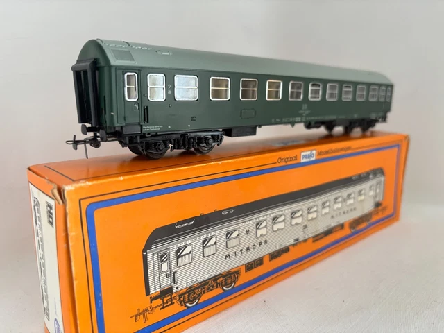 PREFO MODEL RAILWAY COACH DR Type B4GE 2nd Class Compartment LIGHTS #1 ...