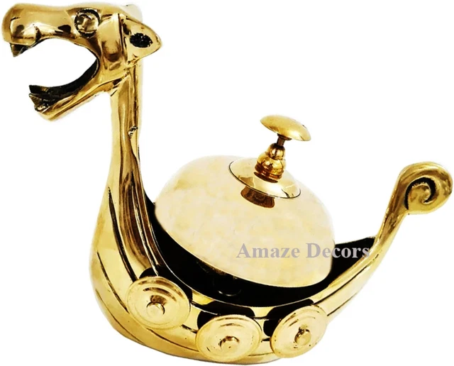 SOLID BRASS DRAGON Shape Table Bell/Nautical Hotel Reception Bell $84. ...