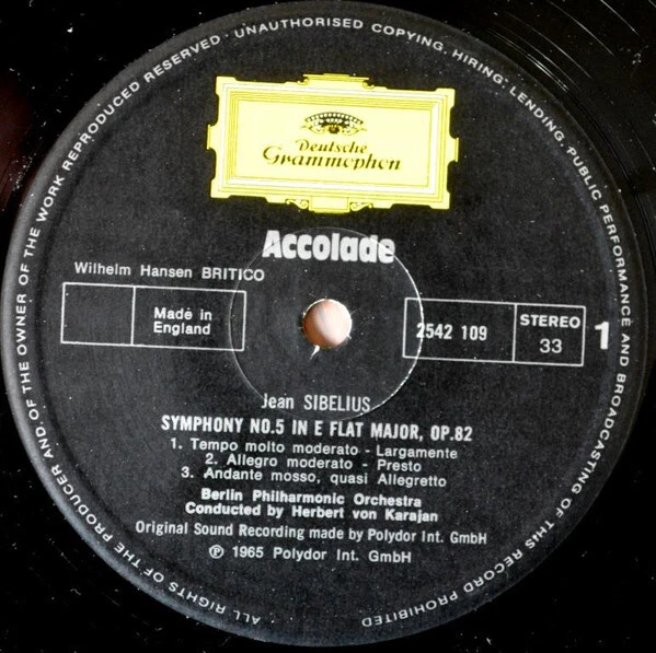 JEAN SIBELIUS, HERBERT von Karajan, Berliner Philharmoniker - Symphony No.5 F... EUR 22,11 ...