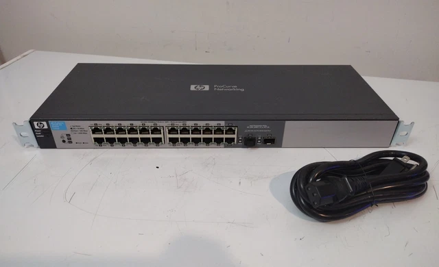 HP PROCURVE 1810G-24 Port Managed Gigabit Switch J9450A W/ 2-SFP Ports ...