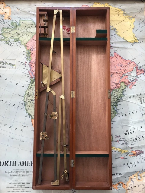 PANTOGRAPH ANTIQUE BRASS Hall Harding Drawing Instrument Rare England ...