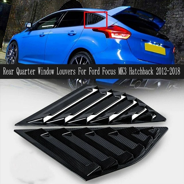 REAR QUARTER WINDOW Louvers for Focus MK3 Hatchback 2012-2018 Car ...