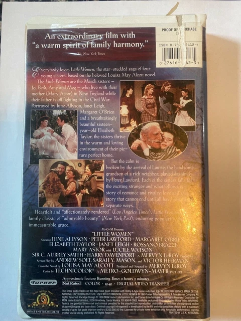 LITTLE WOMEN 1949 vhs MGM clam shell $15.00 - PicClick CA