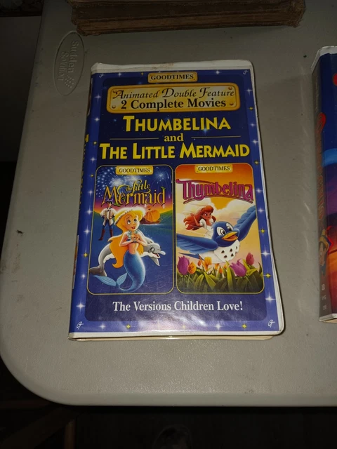 THUMBELINA, THE LITTLE Mermaid, Good Times, Movie, Cartoon,VHS, Used. £ ...