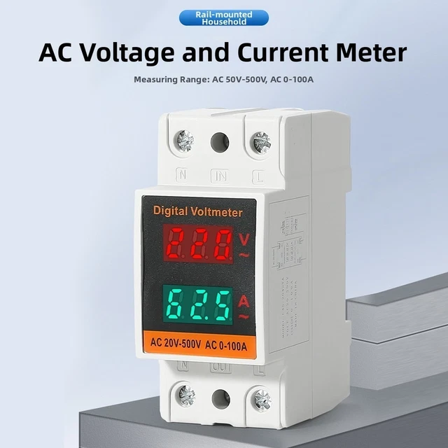 DUAL DISPLAY AC Spannungs- und Strommessgerät mit hochgenauem ...
