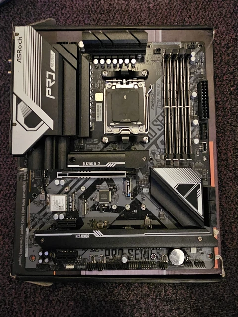 ASROCK X670E PRO RS AMD AM5 DDR5 ATX Motherboard + GPU Support Bracket ...