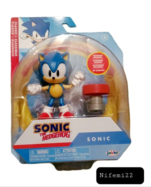 SONIC THE HEDGEHOG with Spring 4” Jakks Pacific Wave 4 Classic Sonic £ ...