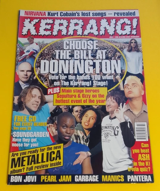 KERRANG! MAGAZINE NO.599- June 1 1996 - Soundgarden, Metallica, Bon ...