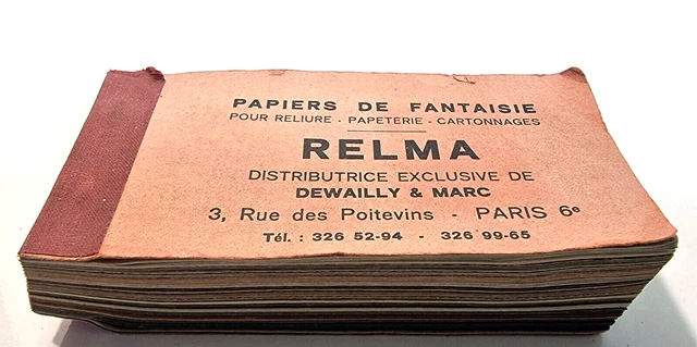 RELMA ANCIEN NUANCIER ÉCHANTILLONS DEWAILLY & MARC PAPIERS de FANTAISIE ...