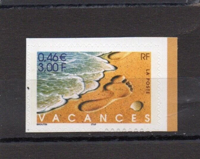 TIMBRE / STAMP Vacances (autoadhésif issu de carnet) Neuf ** MNH EUR 0 ...