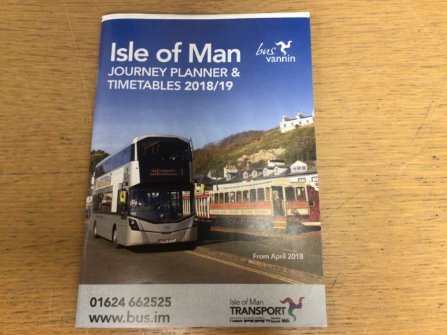 ISLE OF MAN bus vannin timetable booklet 2018-2019 including railways £ ...