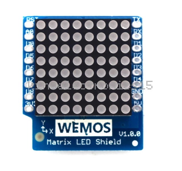 NEW 8X8 MATRIX LED V1.0.0 Shield 8 Step Adjustable Intensity For D1 ...