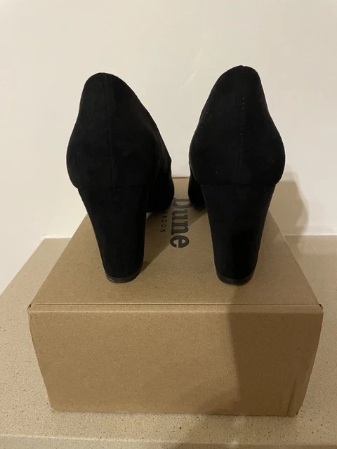 DUNE LADIES BLACK Mid-Block Heel Court Shoes £16.15 - PicClick UK