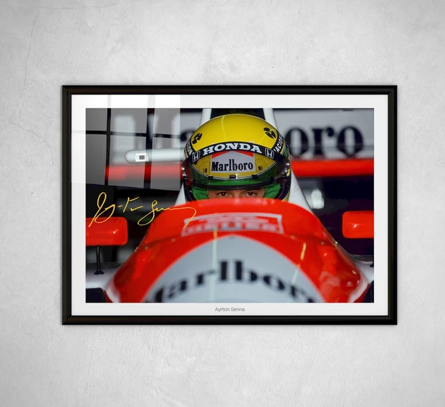 AYRTON SENNA SIGNED Print Photo Poster Framed F1 Formula One #02 £19.99 ...