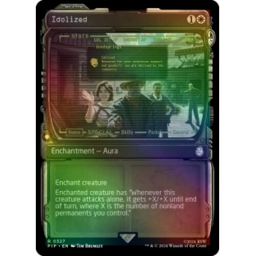 FOIL IDOLLIZED (SHOWCASE) X4 Universes Beyond : Fallout Magic MTG CARTE ...