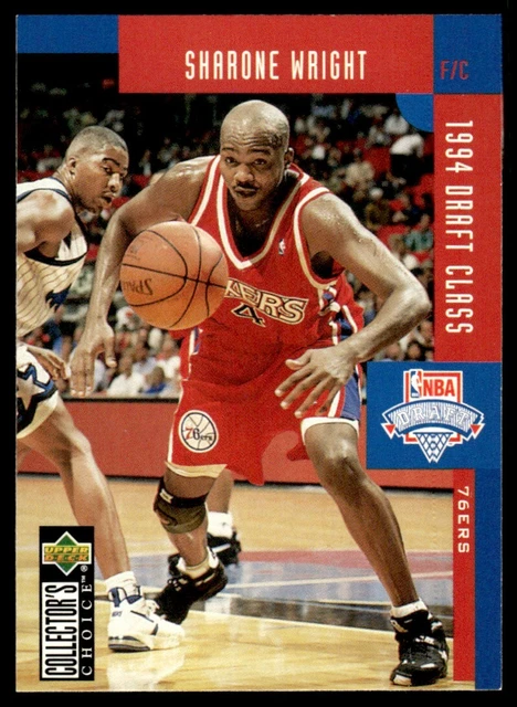 1994-95 COLLECTOR'S CHOICE Draft Class #411 Sharone Wright Philadelphia ...
